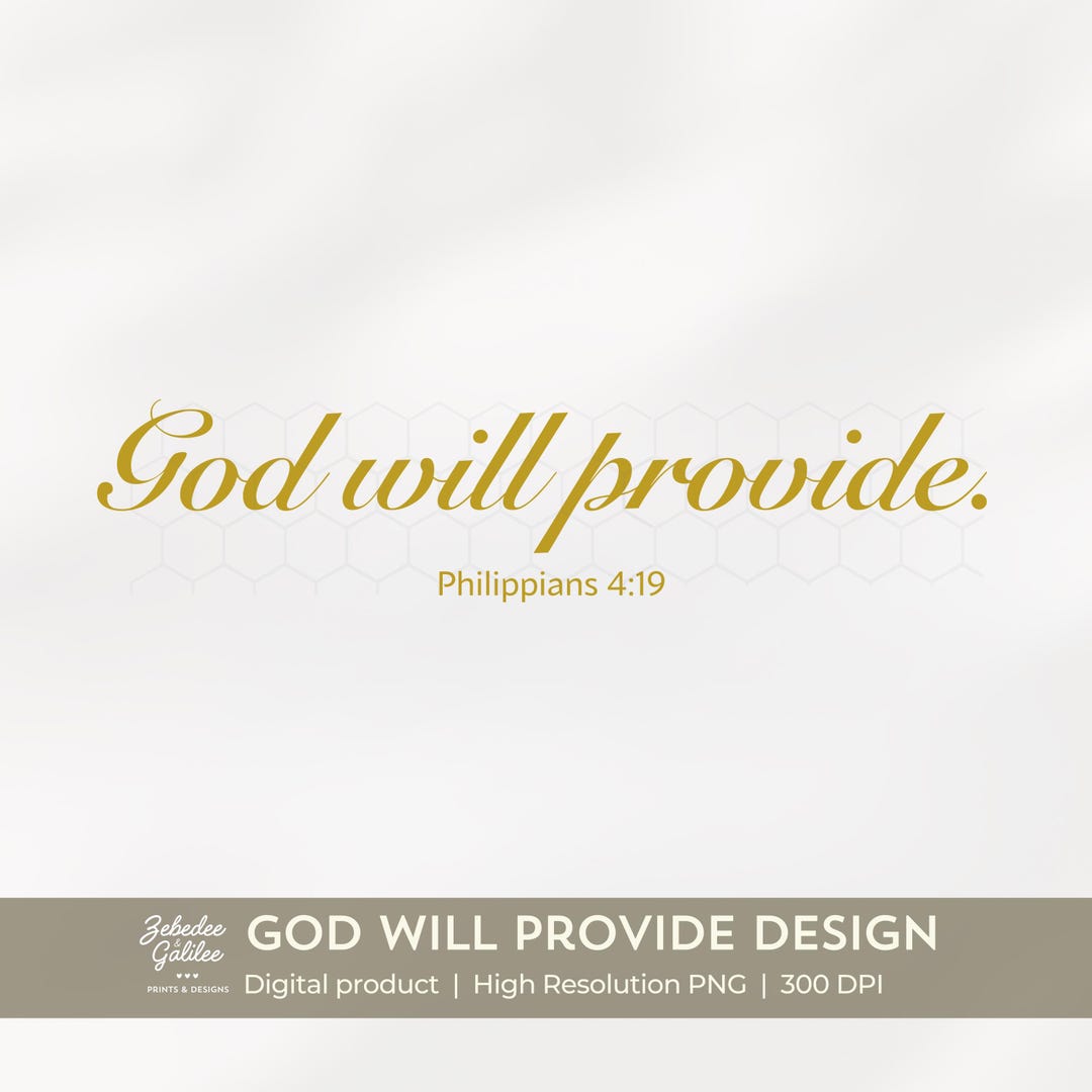 GOD WILL PROVIDE Elegant Cursive Art | High Resolution Christian ...