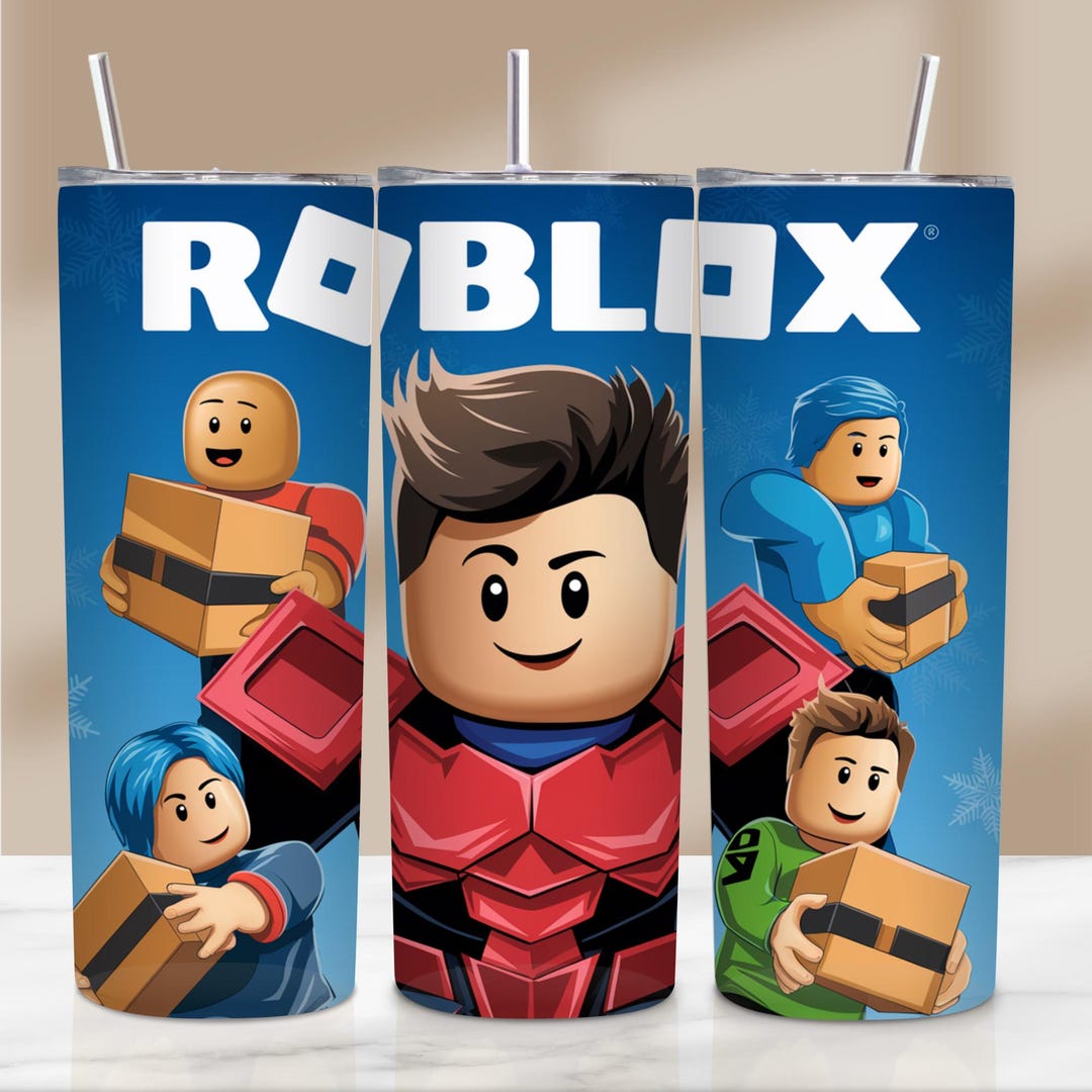 Roblox Game Character Tumbler Wrap PNG, 20 Oz Skinny Tumbler ...