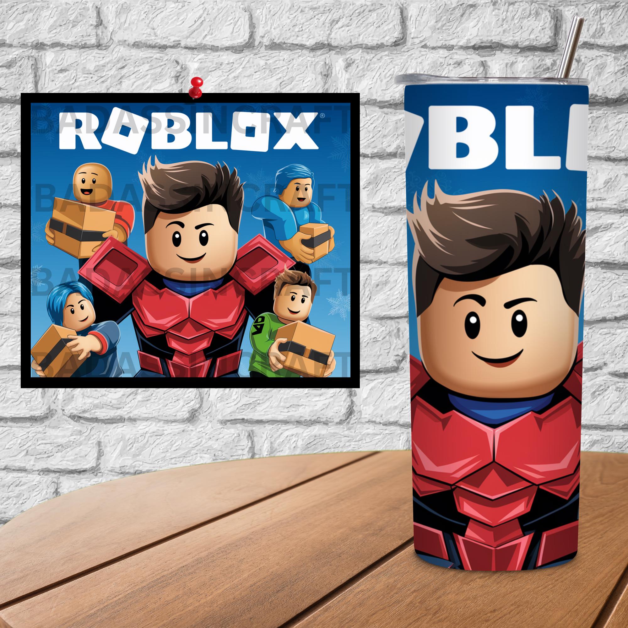 Roblox Game Character Tumbler Wrap PNG, 20 Oz Skinny Tumbler ...