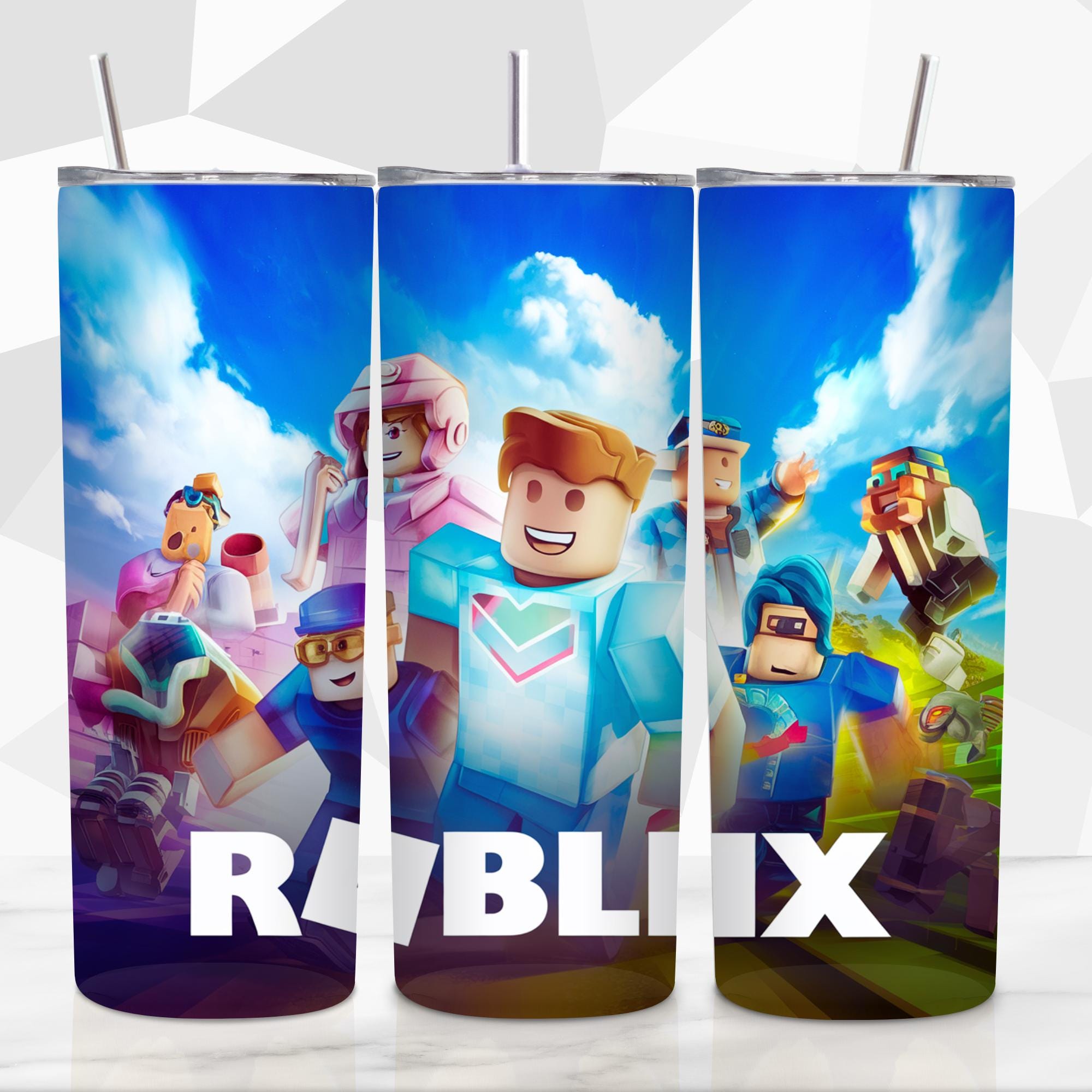 3 Bundle Roblox Game Tumbler Wrap, 20oz Skinny Tumbler Sublimation ...