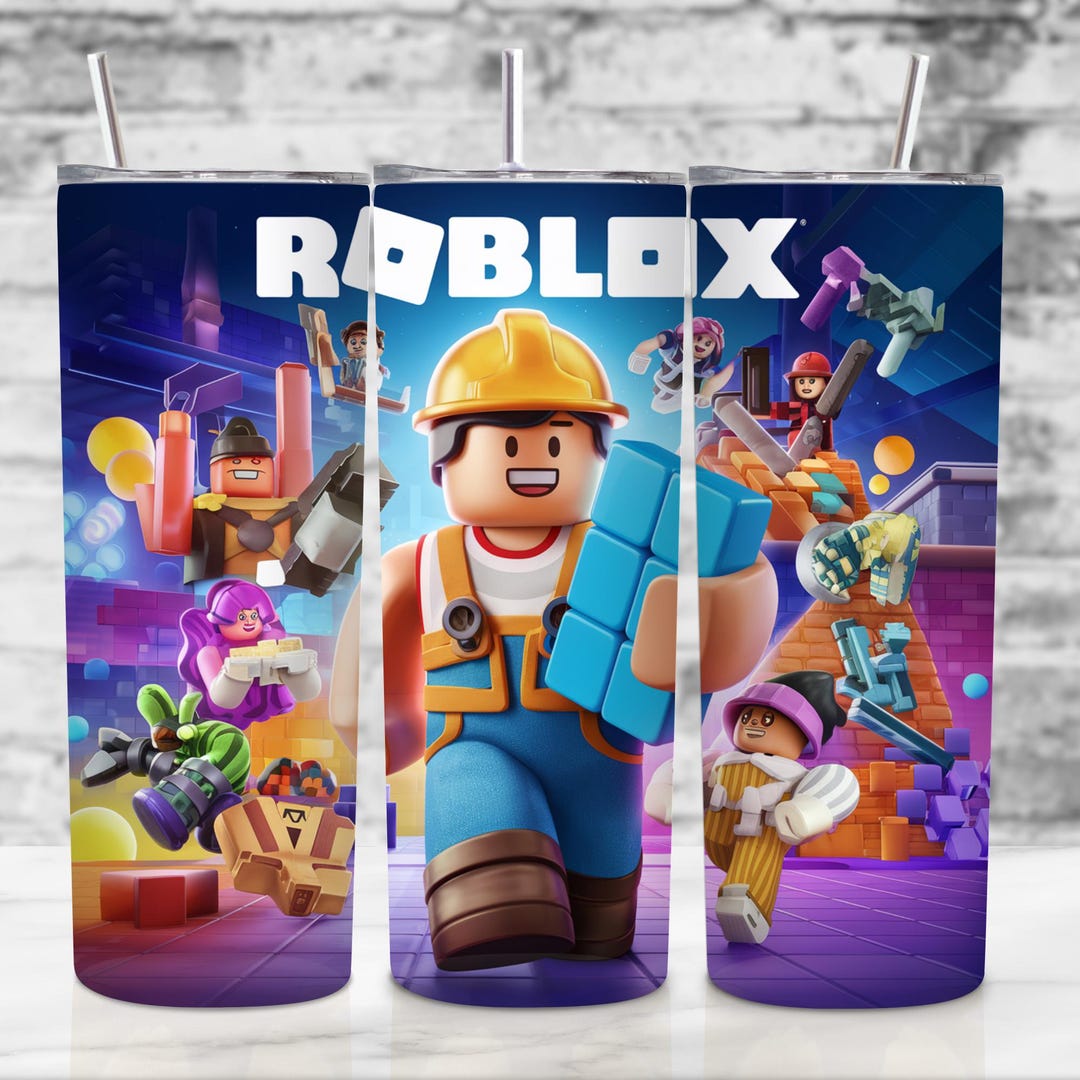 Game Roblox Tumbler Wrap PNG | 20 Oz Skinny Tumbler Sublimation Desig ...