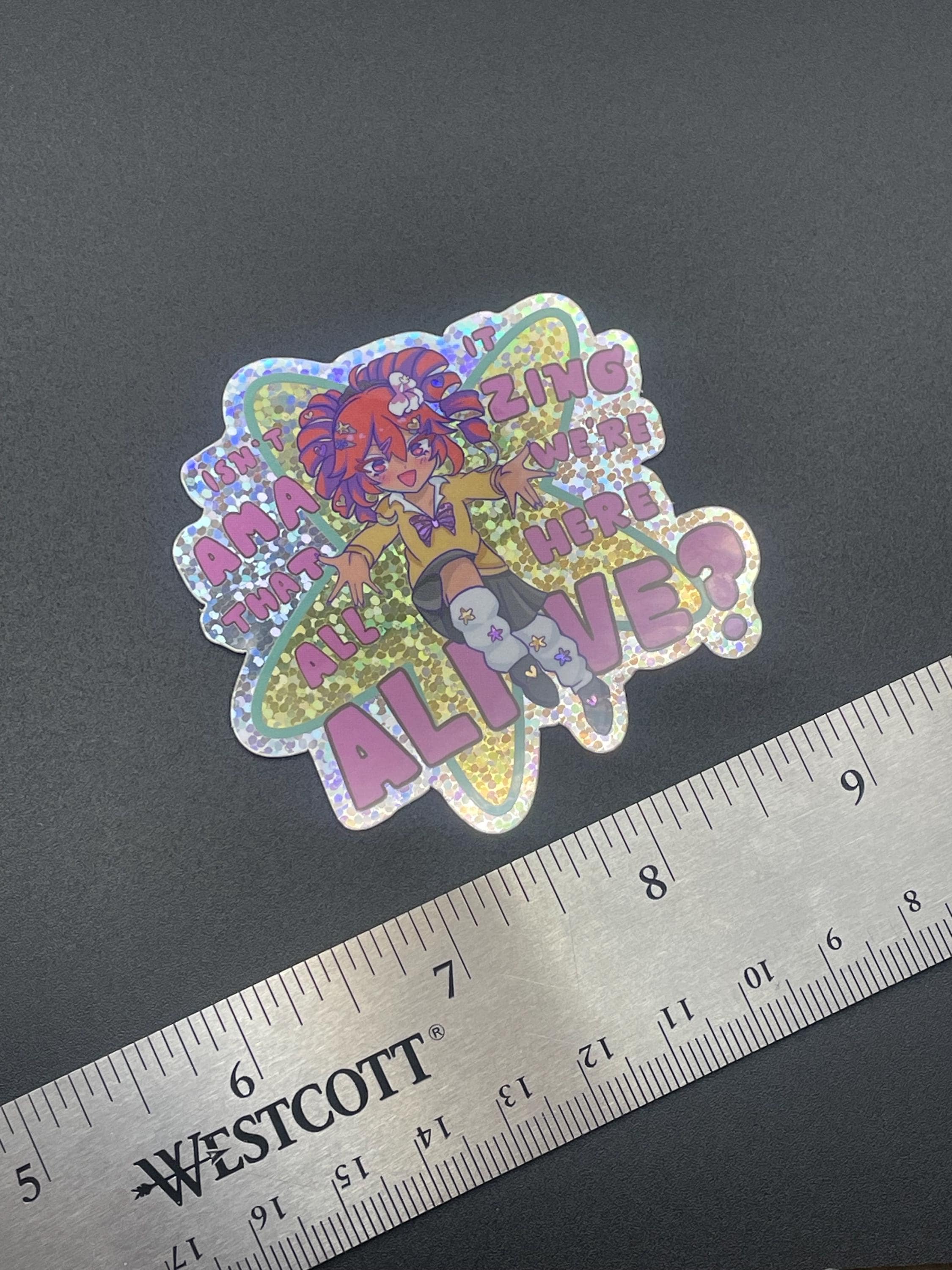 Gyaru Girl Glitter Sticker!! - Etsy