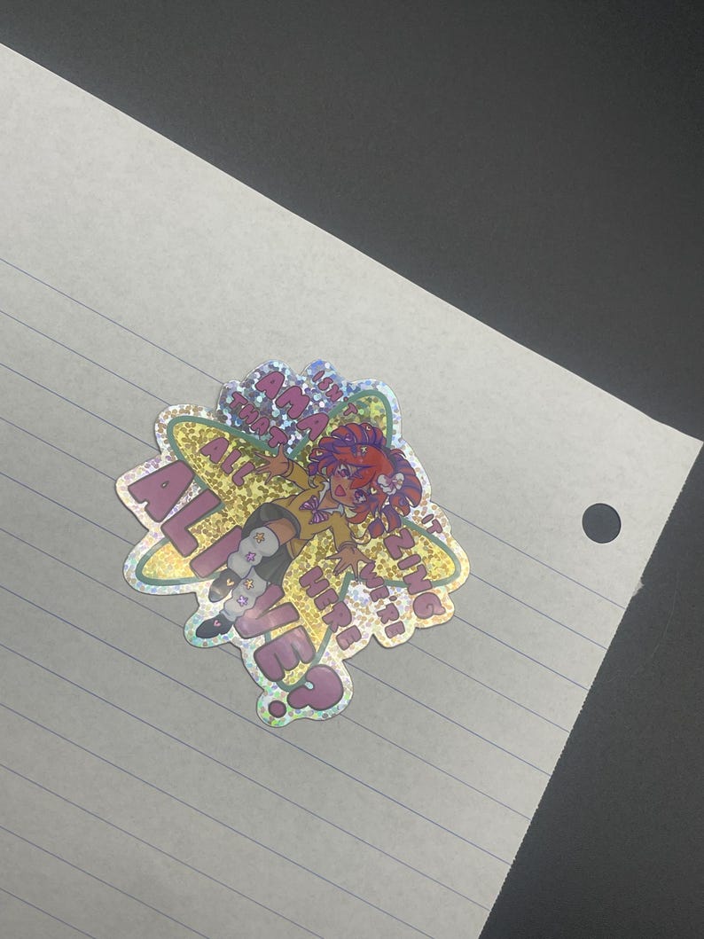 Gyaru Girl Glitter Sticker!! - Etsy
