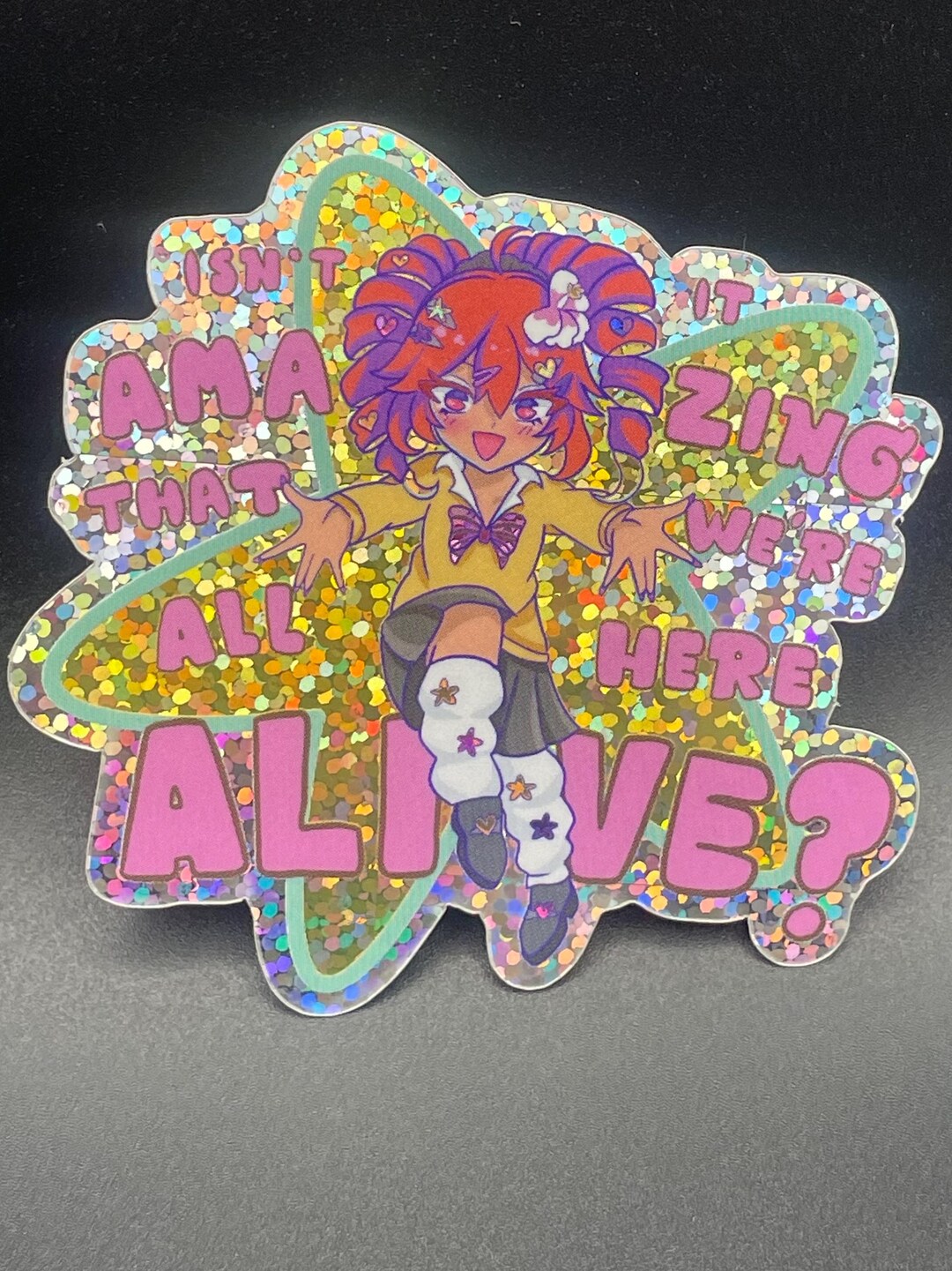 Gyaru Girl Glitter Sticker!! - Etsy