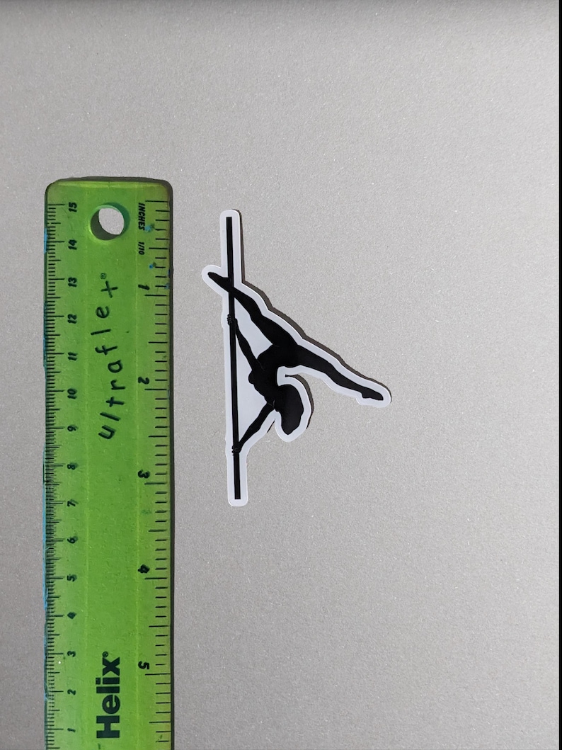 Transparent Vinyl Sticker, Pole Dance Sticker Extended Butterfly, Black ...