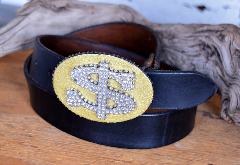 Bling Gold Dollar Buckle Rocker Metal Dollar Sign Belt Buckle | Etsy