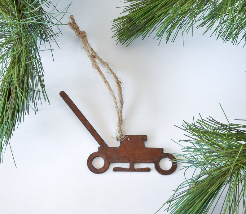 Lawn Mower Rusty Metal Christmas Ornament Gift for - Etsy