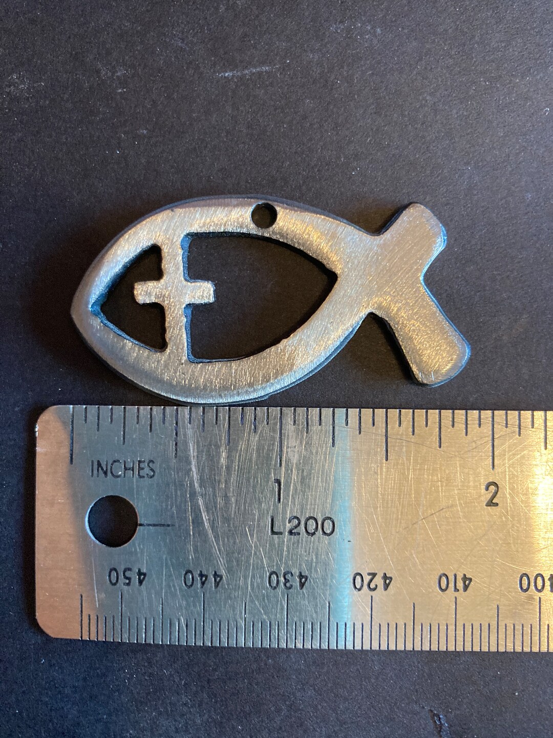 Jesus Fish Pendant With Chain by WATTO Distinctive Metal Wear - Etsy