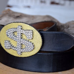 Bling Gold Dollar Buckle, Rocker Metal Dollar Sign Belt Buckle by WATTO ...