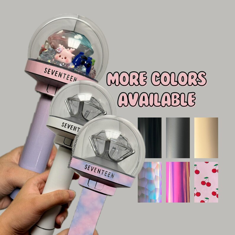 Seventeen V3 Light Stick Vinyl Skin Wrap Cover (SVT Carat Bong Version ...