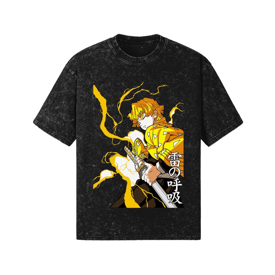 Demon Slayer Zenitsu Oversized Snow T-shirt - Etsy