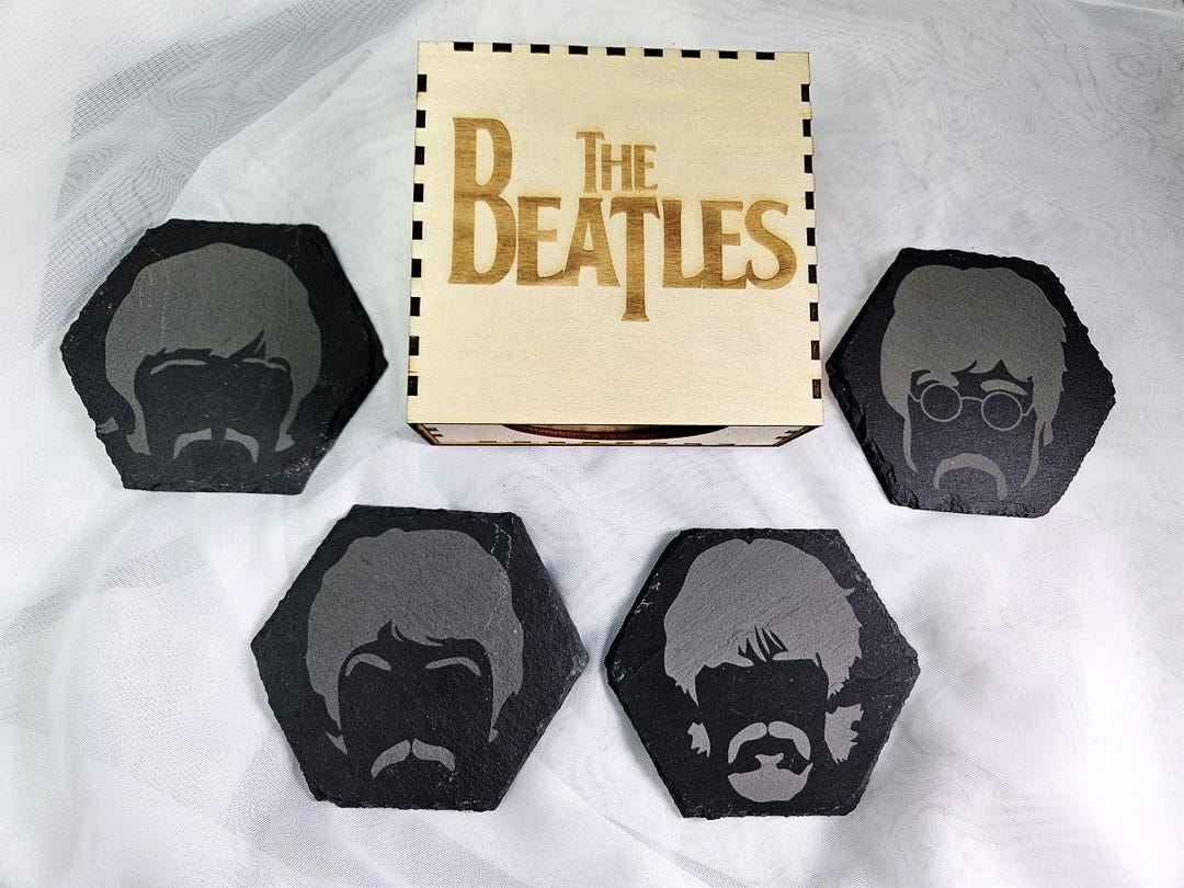 The Beatles Coasters - Set of 4 With Storage Box - Etsy