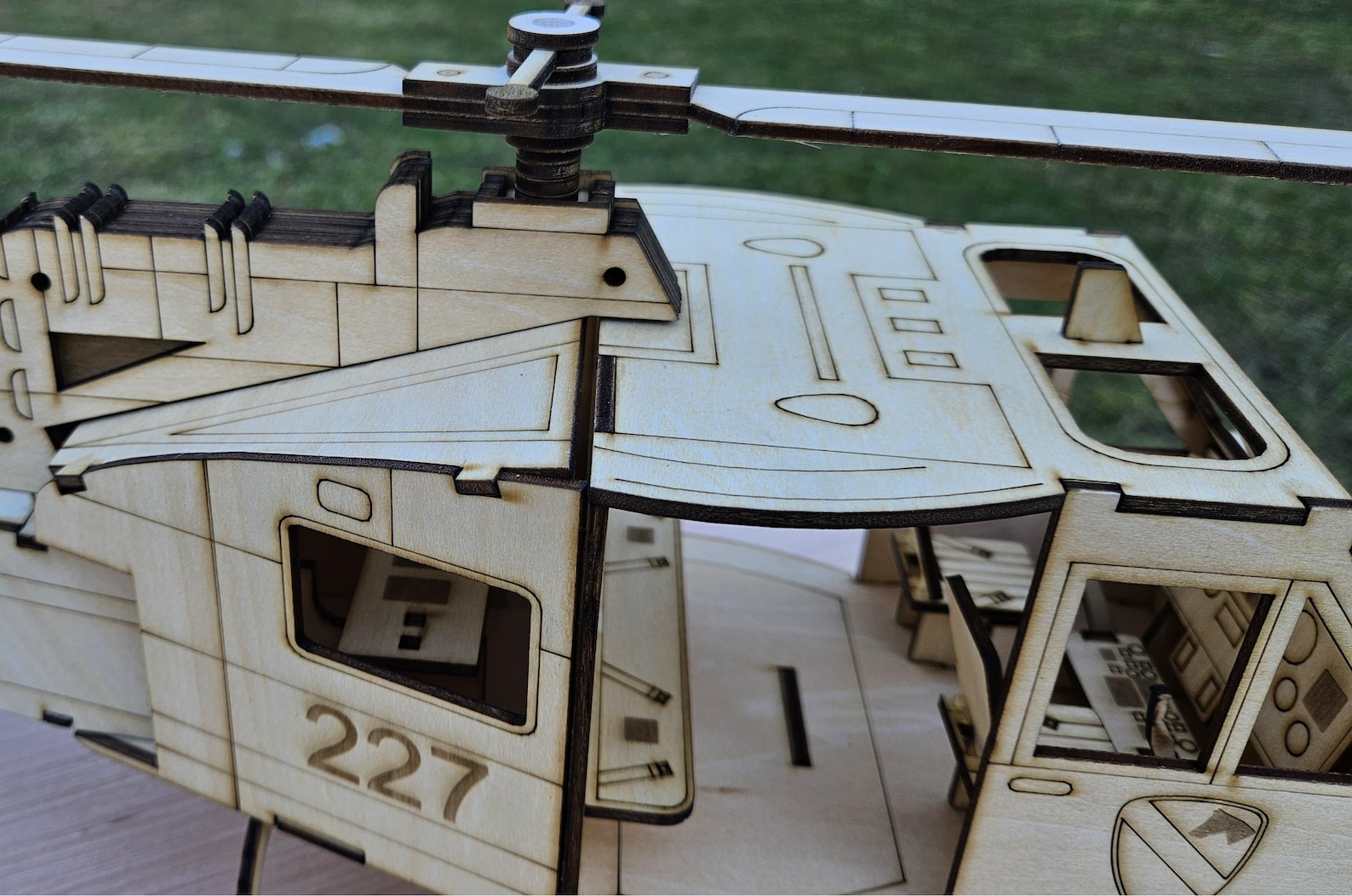 Large UH-1 Huey Helicopter 3D Laser-cut Wooden Model Kit With Glue ...