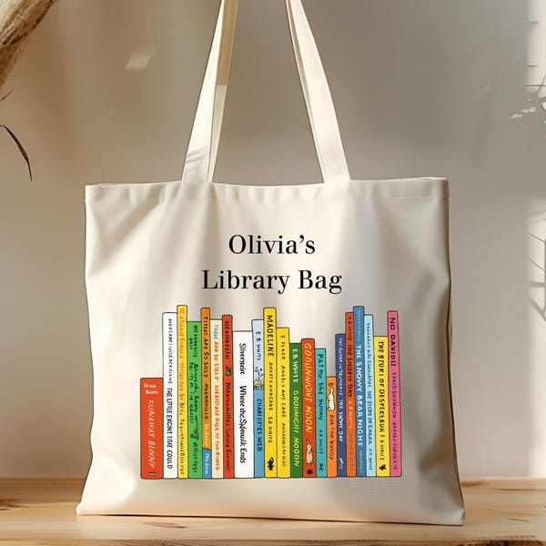 Boy Kids Library Bags - Etsy UK