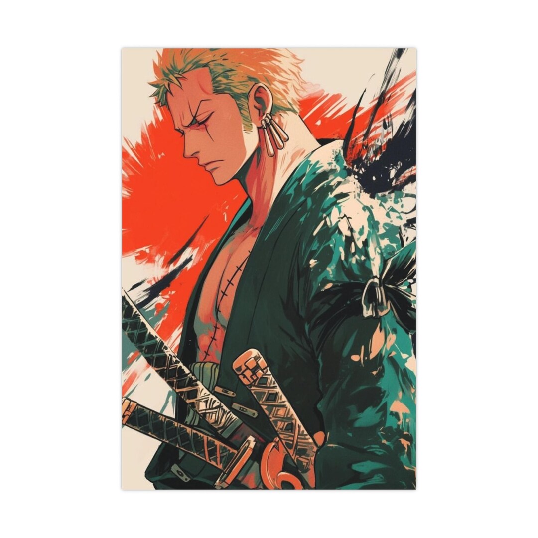 Matte Posters One Piece Roronoa Zoro Anime Poster - Etsy UK