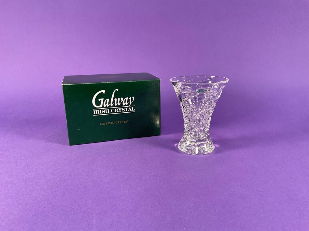 Galway Irish Crystal Leah 4’ Waisted Vase - Etsy