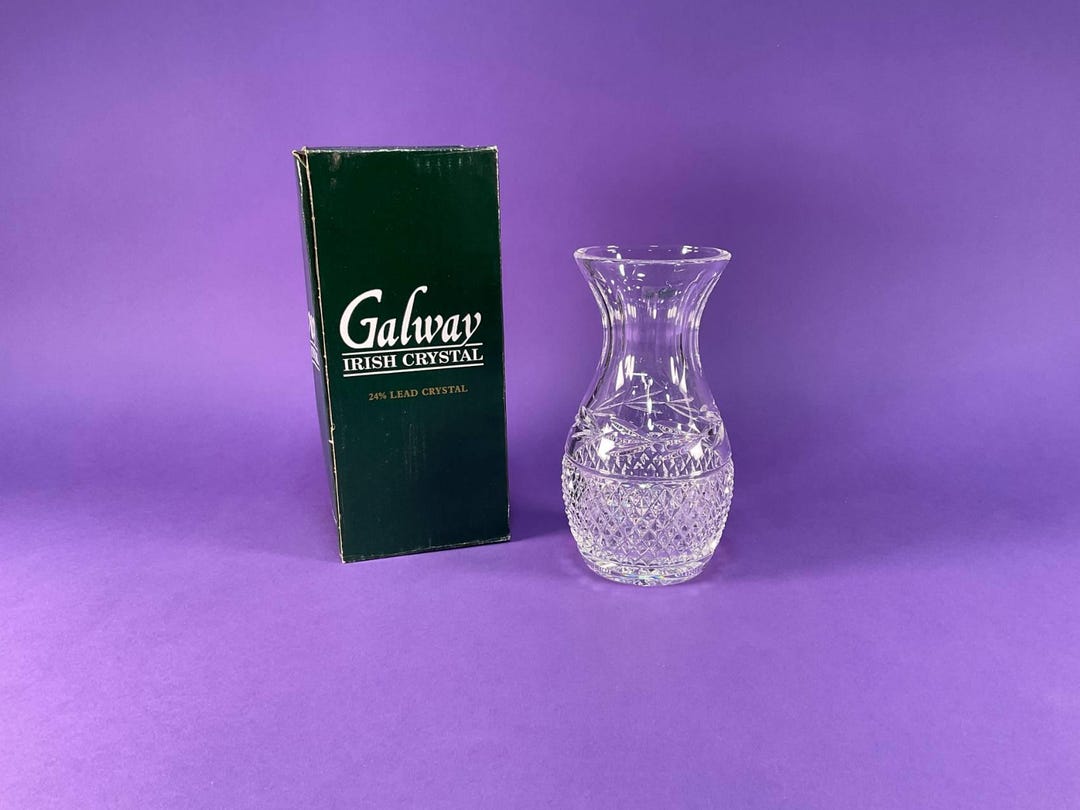 Galway Irish Crystal Leah 8’ Bulb Vase - Etsy