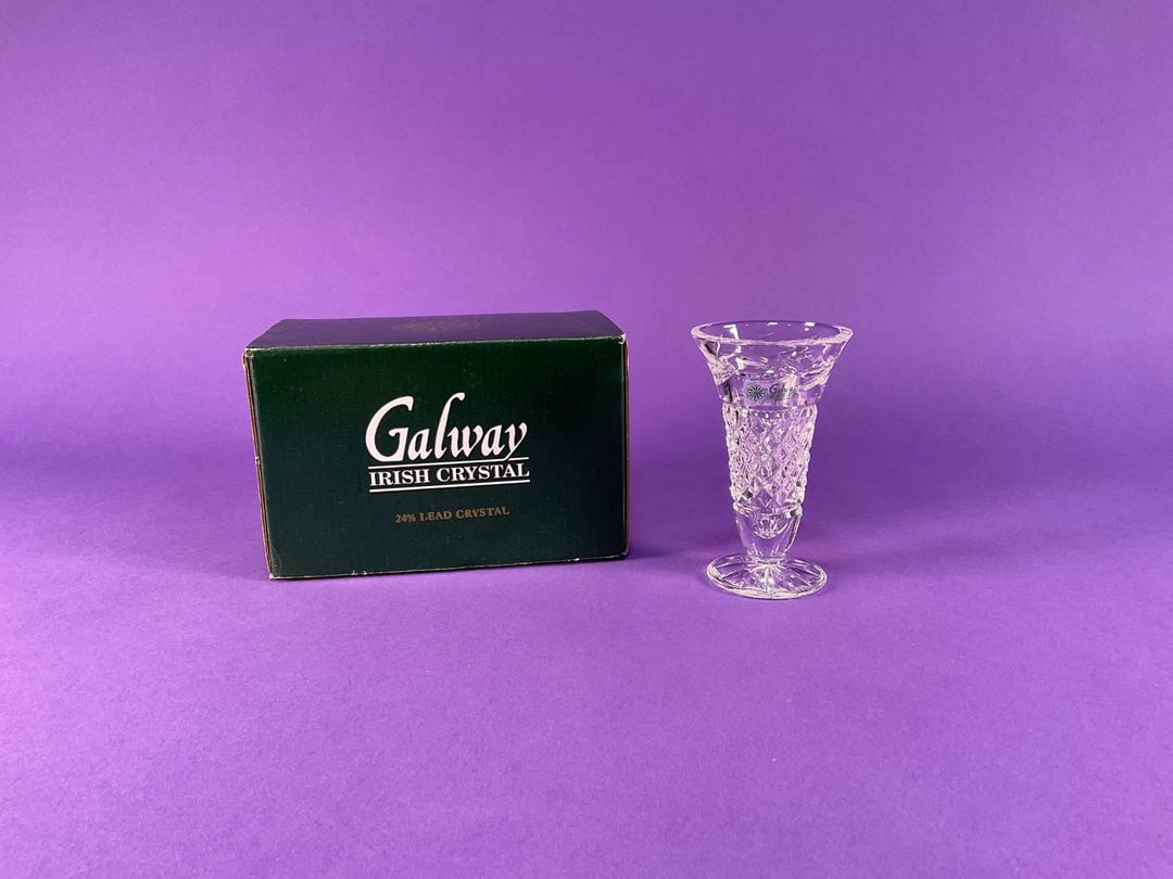 Galway Irish Crystal Leah 4’ Footed Vase - Etsy