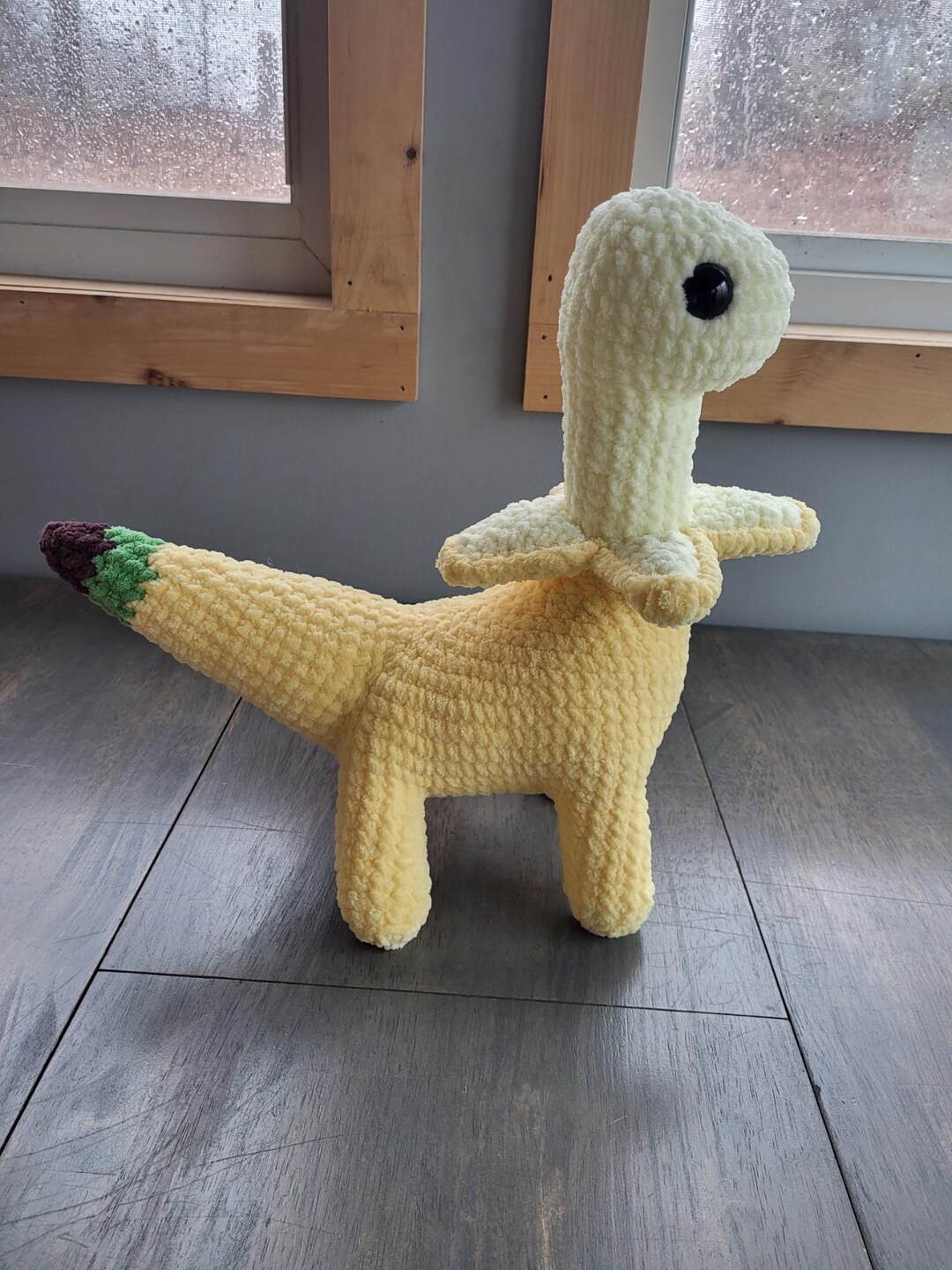 Large Crochet Bananasaurus Plushie - Etsy