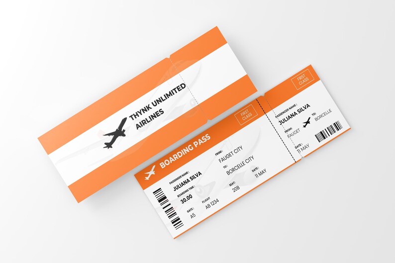 Editable Boarding Pass Template, Surprise Trip Ticket (canva, Instant ...
