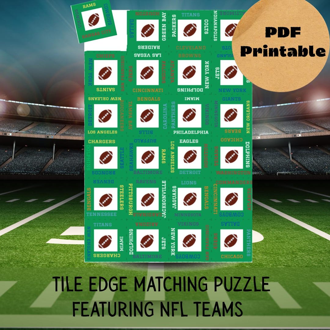 NFL Tile Puzzle Game | Football Team Matching Game | Super Bowl Party ...