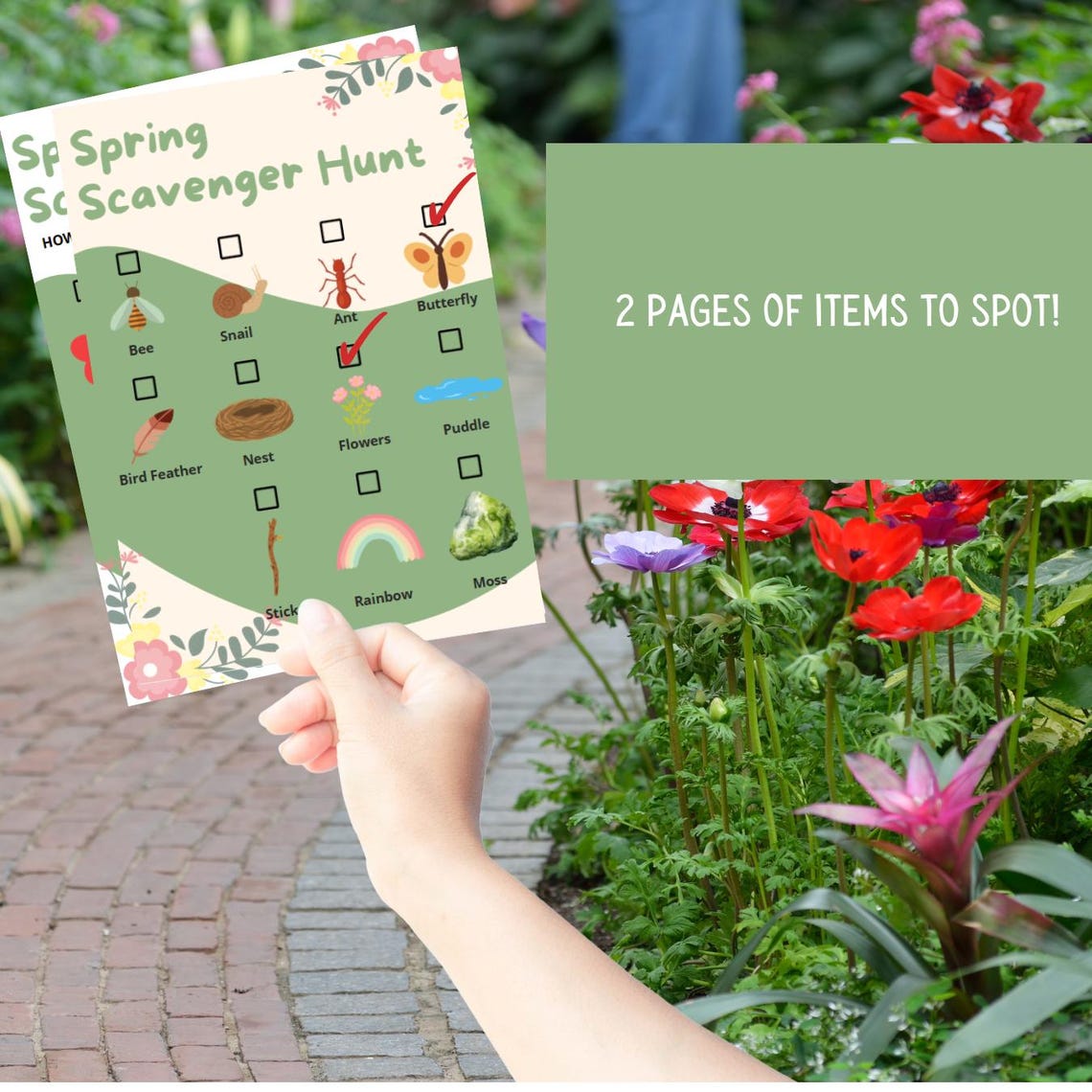 Spring Scavenger Hunt for Kids | PDF Printable | Nature Walk Game ...