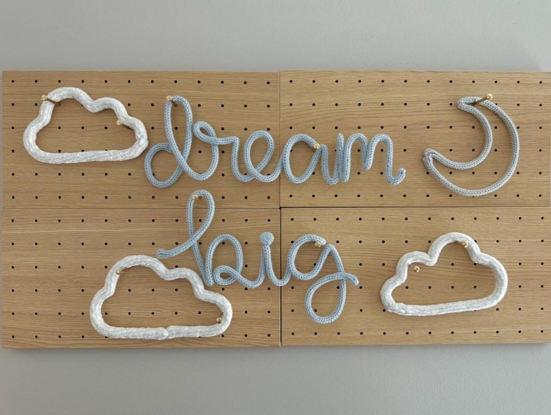 Custom Knitted Wire Name Sign: Yarn-wrapped Wall Decor - Etsy