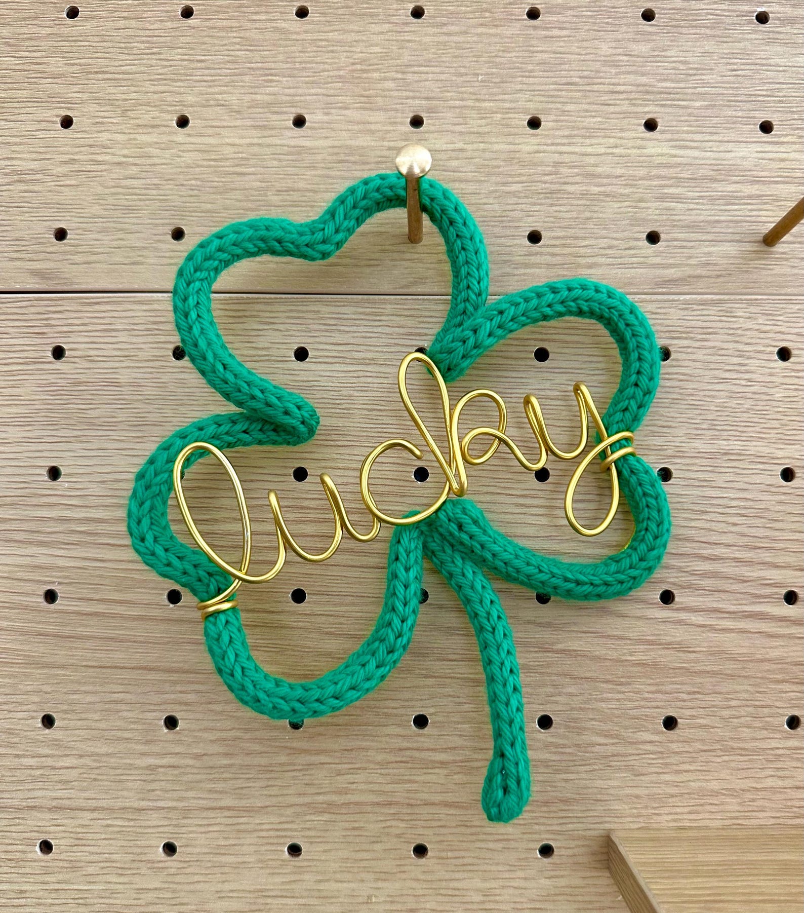 Knitted Wire Shamrock: Lucky Irish Decor, St. Patrick's Day - Etsy