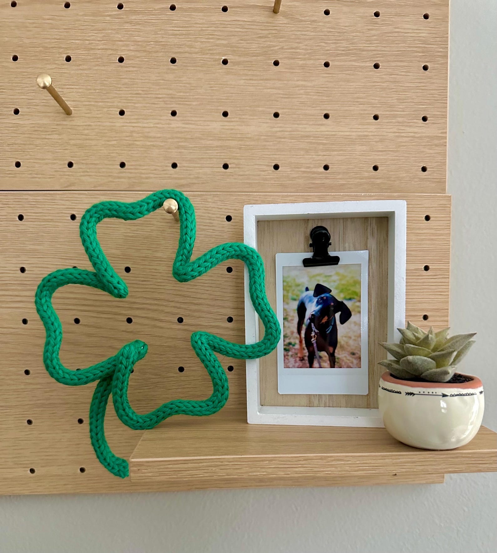 Knitted Wire Shamrock: Lucky Irish Decor, St. Patrick's Day - Etsy