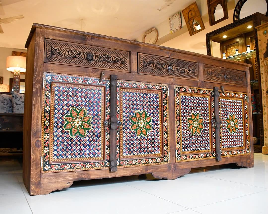 Handmade Mughlai Buffet Sideboard – Solid Wood Luxury Storage - Etsy