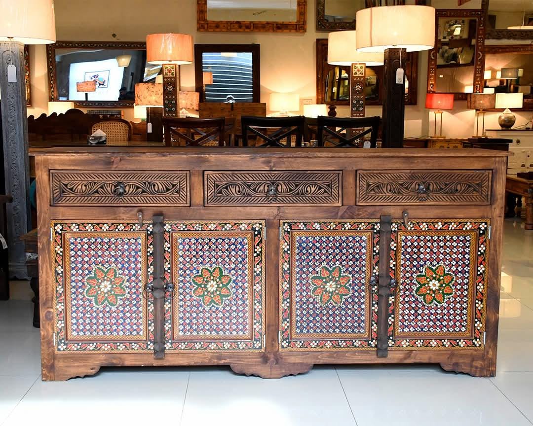 Handmade Mughlai Buffet Sideboard – Solid Wood Luxury Storage - Etsy