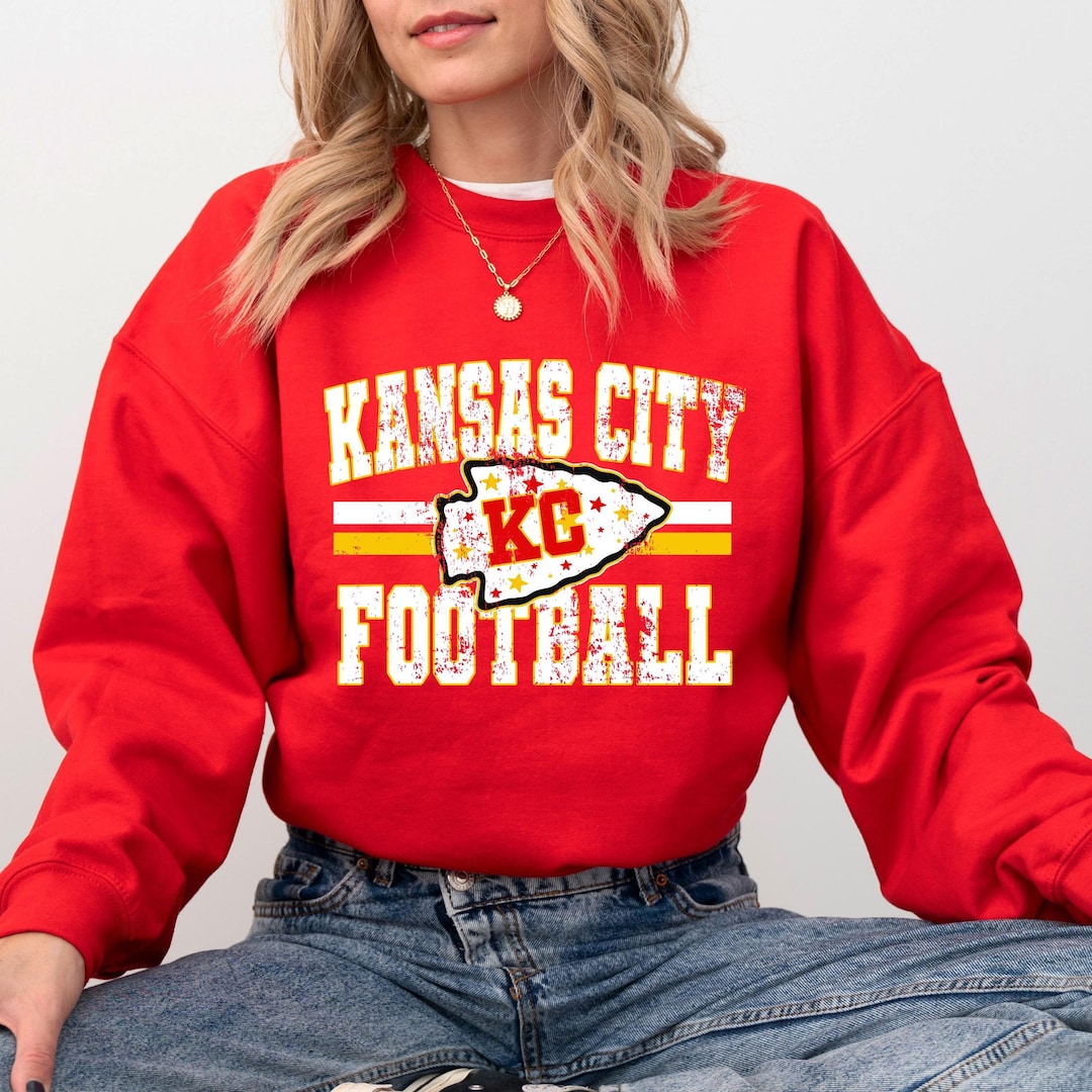Vintage Kansas City Football Sweatshirt, Trendy Kansas City Fan Shirt ...