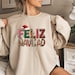 Feliz Navidad Shirt,christmas Lights Sweatshirt, Spanish Christmas ...