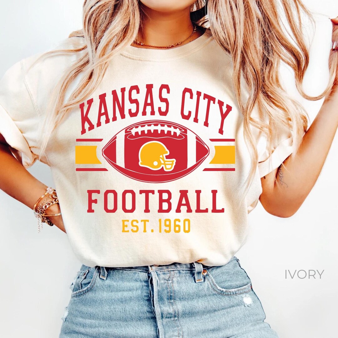 Kansas City Football Comfort Colors Shirt, Trendy Kansas City Fan Shirt ...