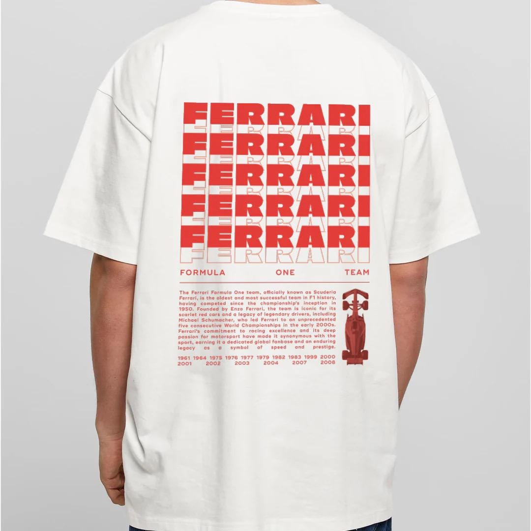Ferrari Formula 1 Team Premium Heavyweight T-shirt | F1 Motorsports ...