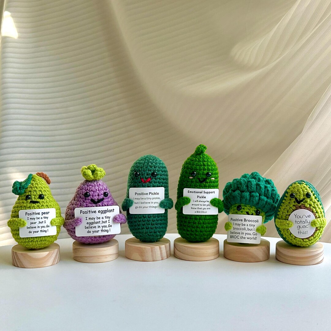 Emotional Support Gift, Positive Pickle Gifts, Adorable Crochet ...