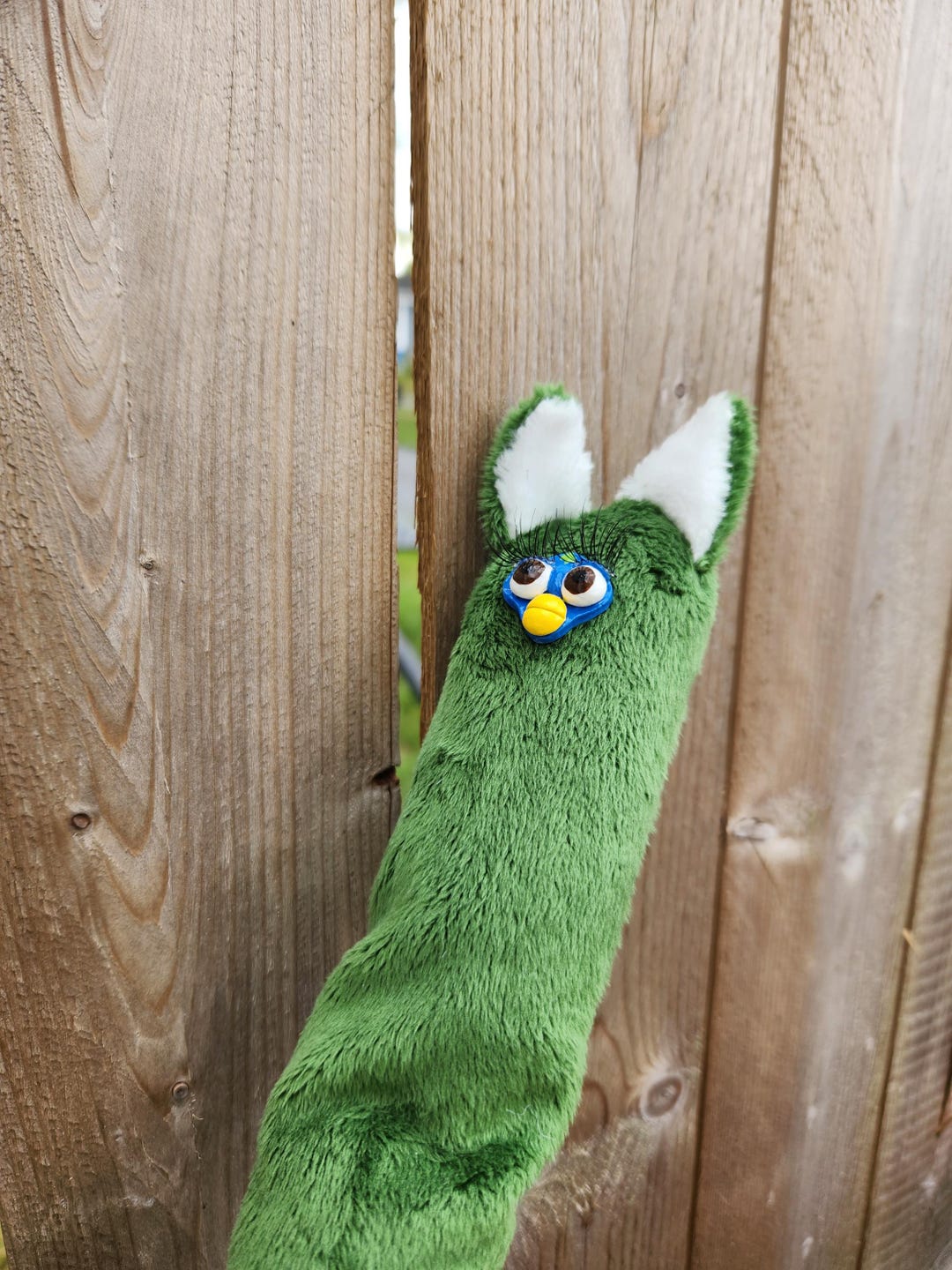 Thin Long Green Furby Inspired Posable Plush Handmade - Etsy