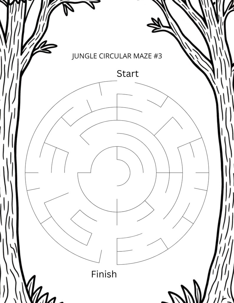 Jungle Adventure Activity Book: Mazes, Coloring Pages, Word Searches ...