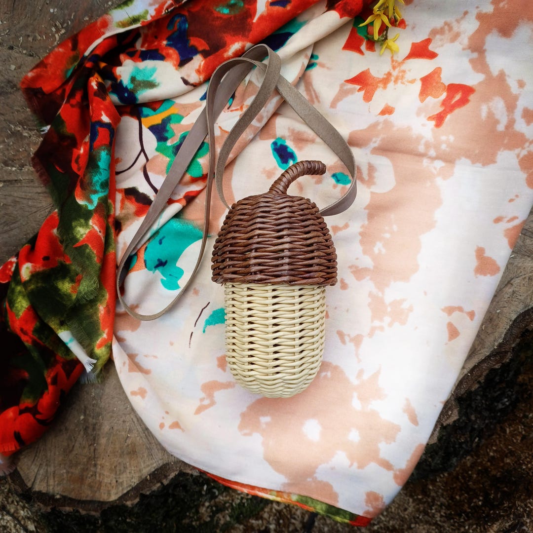 Acorn Basket With Lid: Ideal Shelf Decor or Gift Packaging, Perfect for ...