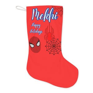 Personalized Spider-manstocking, Kids Holiday Decor, Christmas Gift ...