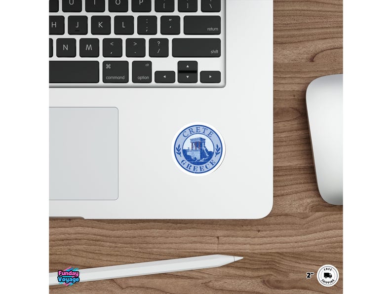 Crete Greece Travel Sticker - Ancient Ruins, Coastal Charm Vinyl Decal ...