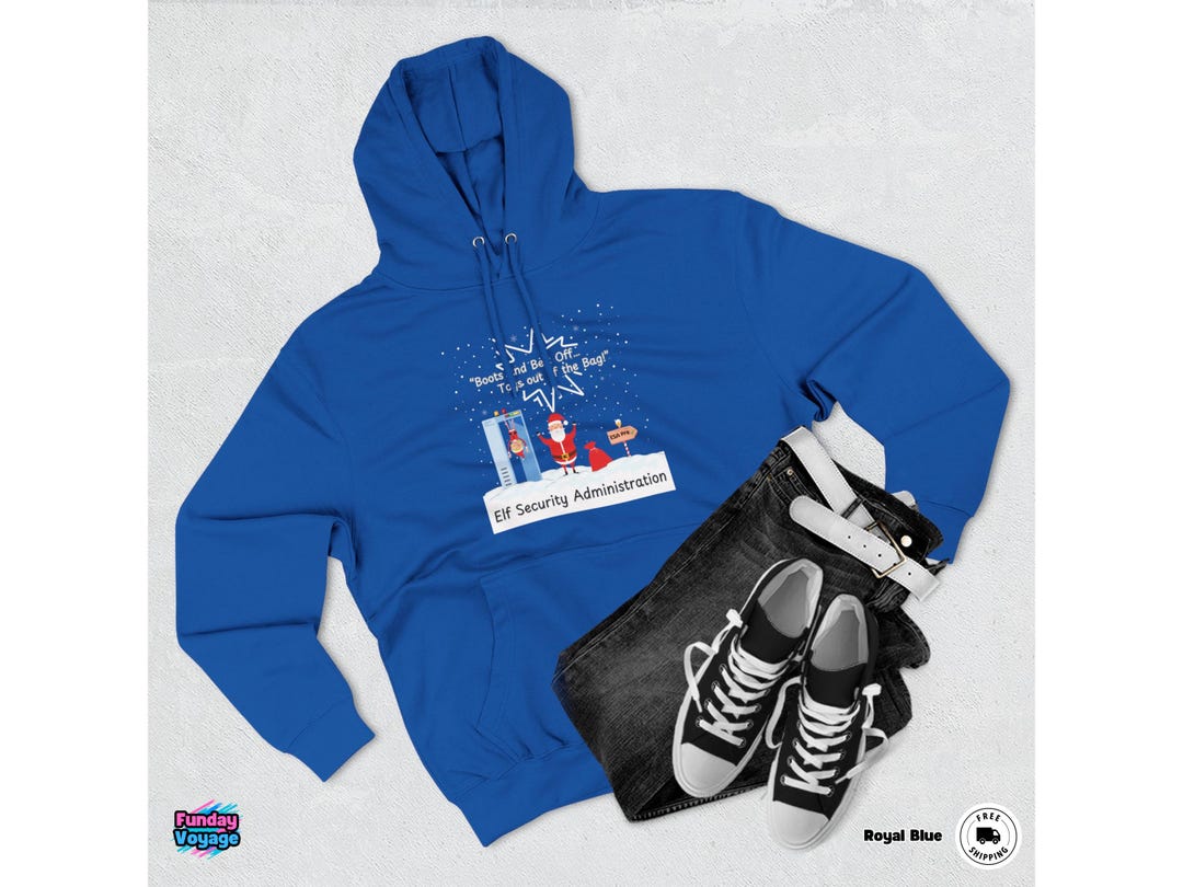 Funny Santa TSA Christmas Hoodie | Elf Security - Etsy