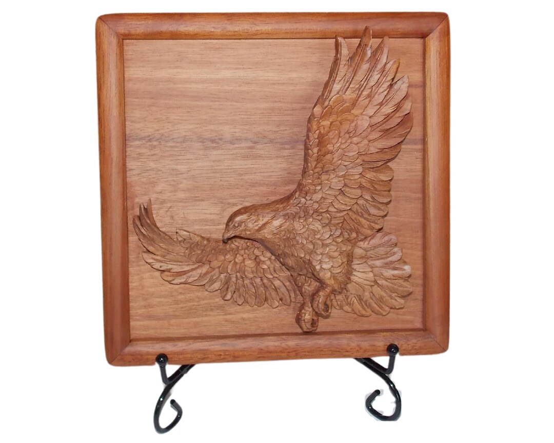 Rustic Eagle Wall Art,flying Eagle Wood Sculpture,3d Eagle Wall Art ...