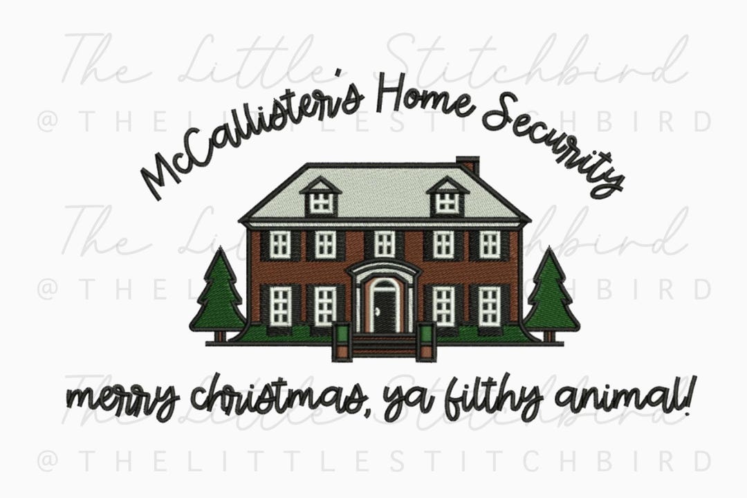 Home Alone Inspired Christmas Embroidery Design (2 Sizes, 7IN & 9IN) - Etsy