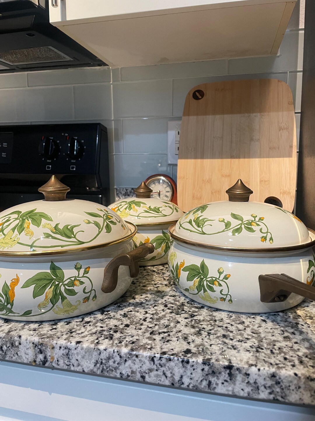 Vintage Asta Sweet Honeysuckle Vine German Enamelware German Cookware ...