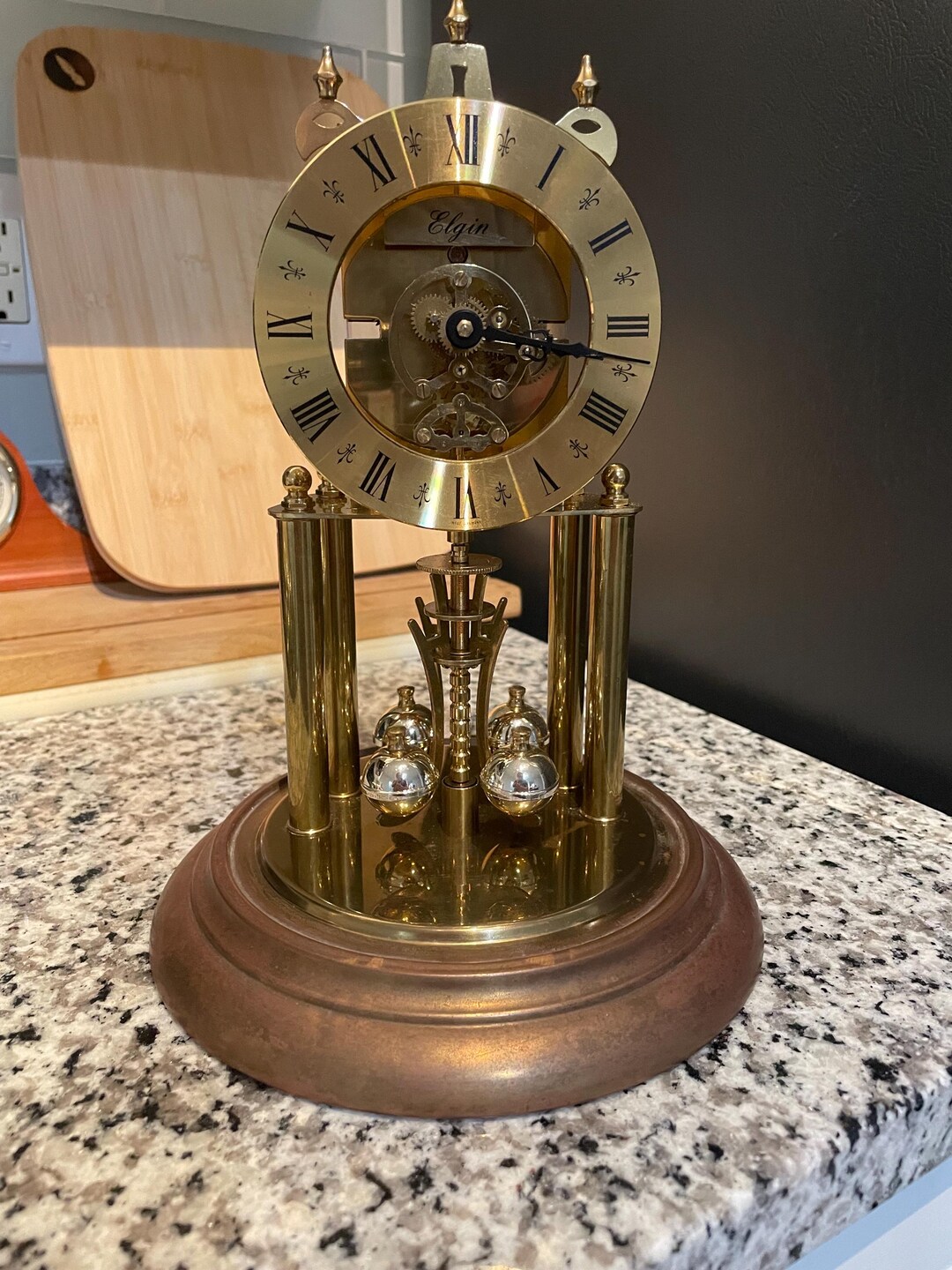 Vintage Elgin German S Haller Anniversary Glass Dome Clock - Etsy