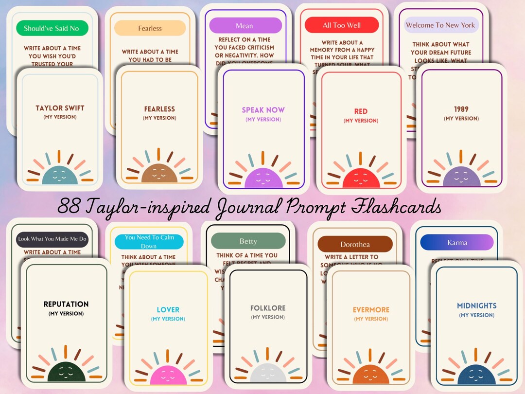 Taylor Swift Journalling Prompts Eras Swiftie Gift Instant Download ...