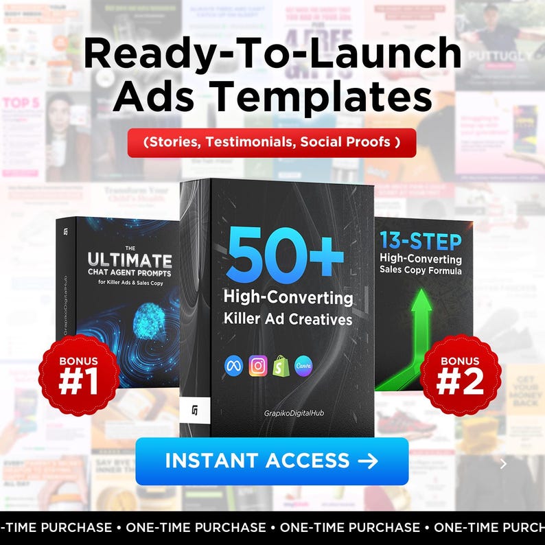 50+ Ad Creatives: High-converting Canva Marketing Templates (digital ...