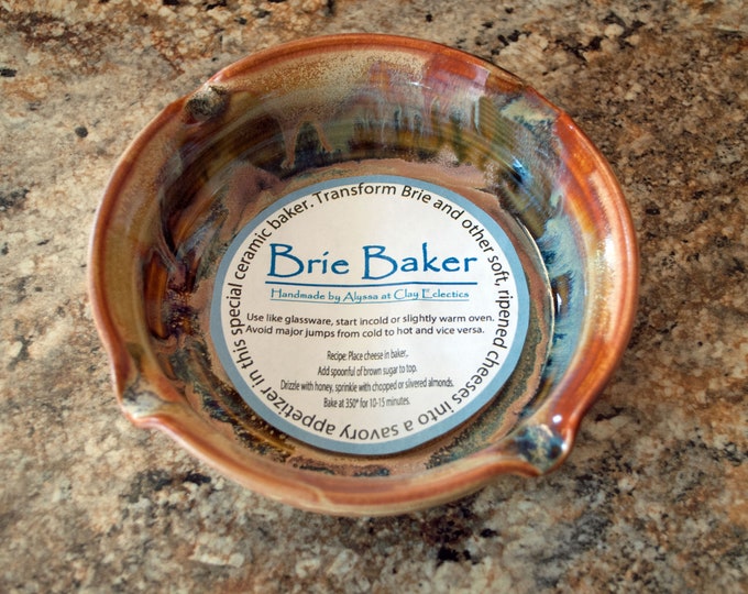 Brie Baker 8 Oz Ceramic/ Pottery Red Gold / Orange - Etsy