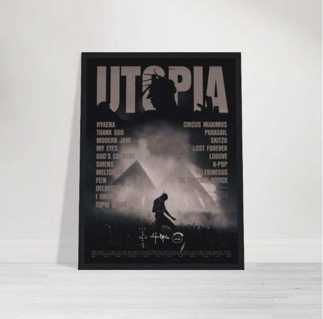 Travis Scott Poster Utopia Poster Tracklist Album Cover Poster Poster ...